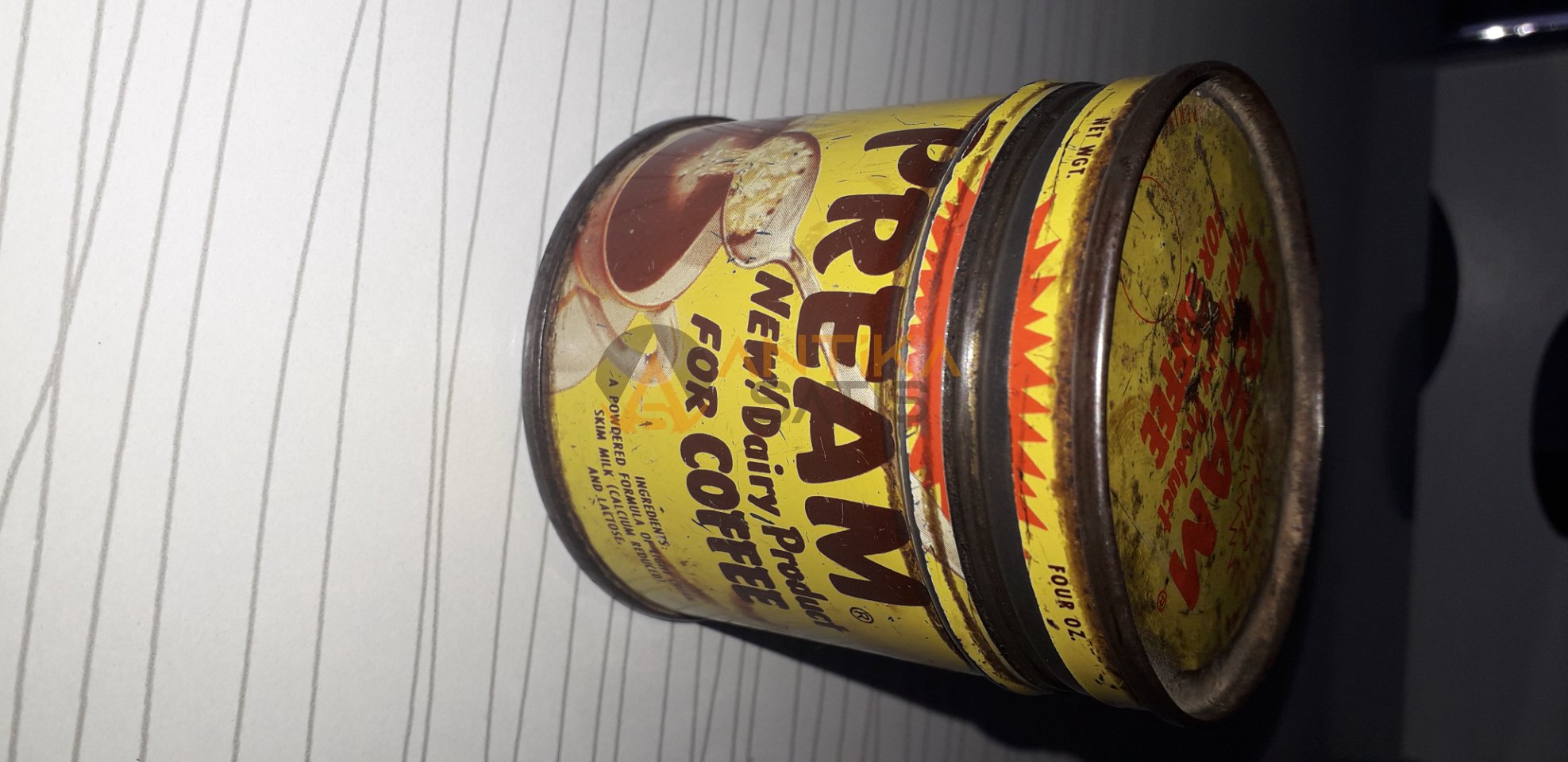 Pream marka 1950s ohio USA coffee cream kutusu Koleksiyonluk